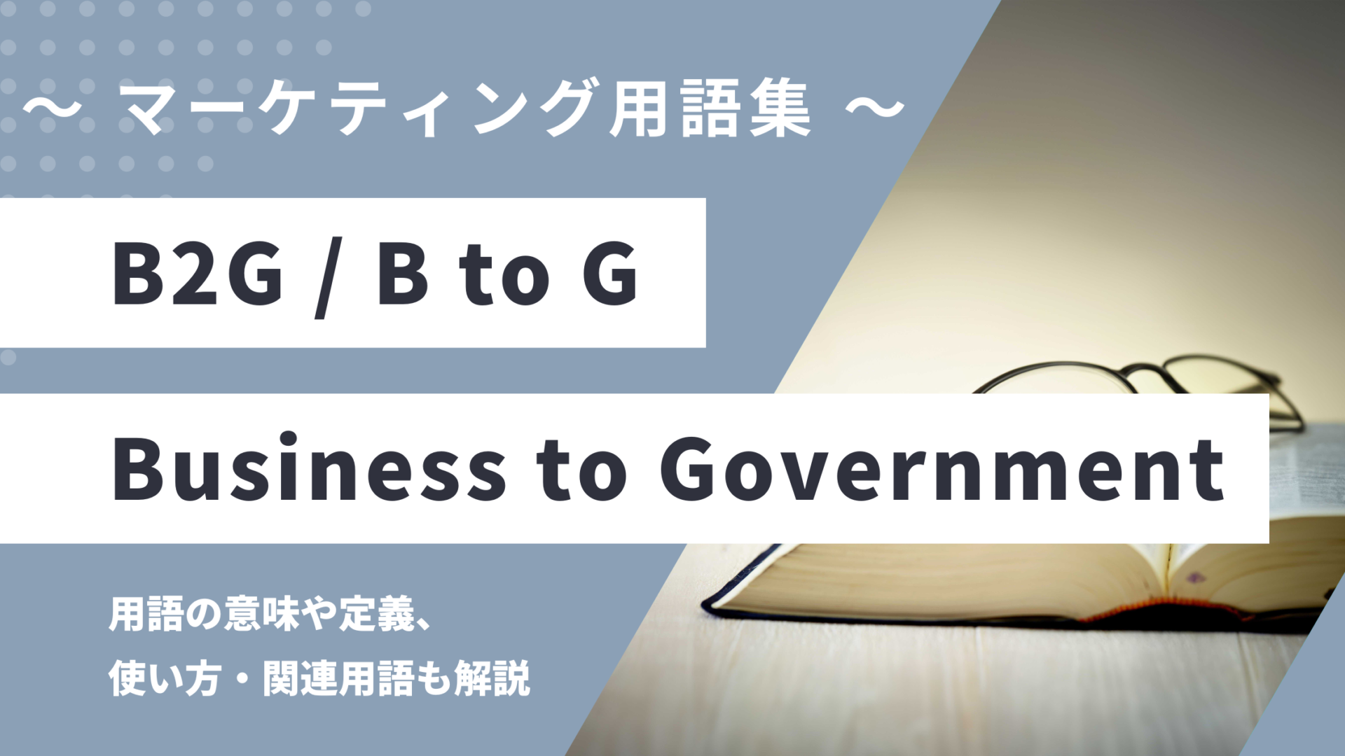 B2G / B to G - Business to Government とは？